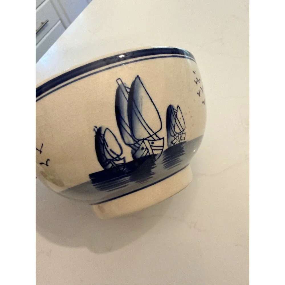 Delft | Dining | Vintage Delft Blue Hand Painted Bowl Windmill House ...